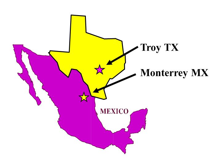 Texas.Mexico Map | Angstrom Aluminum Casting