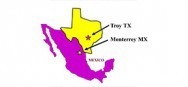 Texas.Mexico-Map | Casting de aluminio de Angstrom